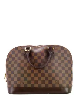 LOUIS VUITTON Alma Pm Damier Satchel - Brown