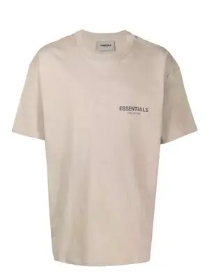 Fear Of God Logo-print Cotton T-shirt - Neutrals