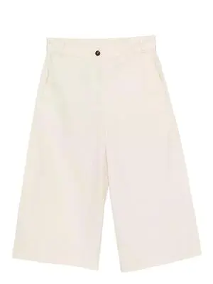 PSOPHIA Wide-leg Cropped Trousers - Neutrals
