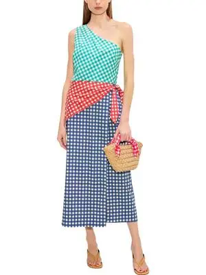 SIMONMILLER Belem One-shoulder Midi Dress - Blue