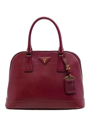 Prada Saffiano Lux Promenade Satchel - Red