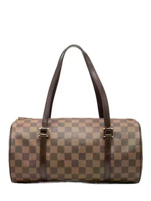 LOUIS VUITTON 2003 Damier Ebene Papillon 30 Handbag - Brown