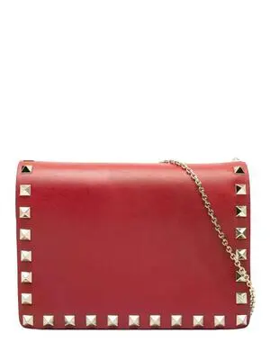 Valentino Garavani Rockstud Chain Pouch Crossbody Bag - Red