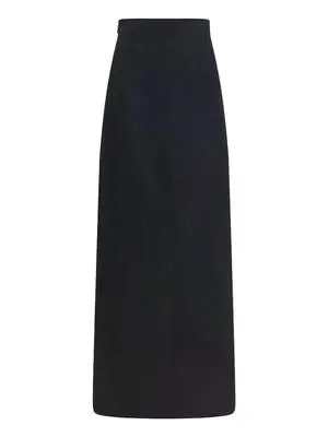 THE ROW Iphora Pleated Silk Skirt - Black