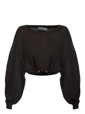 IRO PARIS Destinee Cropped Off-shoulder Top - Black