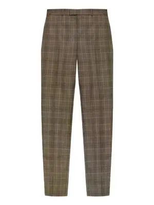 Alexander McQueen Prince Of Wales Check Wool Trousers - Brown