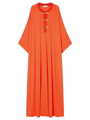 Marina Rinaldi Jersey Fish-detail Maxi Dress - Red
