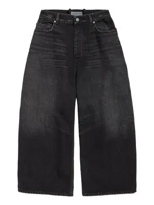 Balenciaga Wide-leg Barrel Jeans - Black
