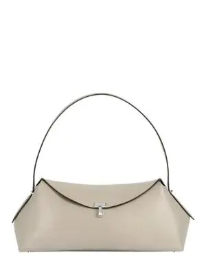 TOTEME T-lock Leather Shoulder Bag - Neutrals
