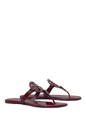 Tory Burch Miller Leather Sandals - Dark Raspberry