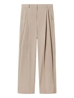 Stella McCartney Pleated Wool Trousers - Grey