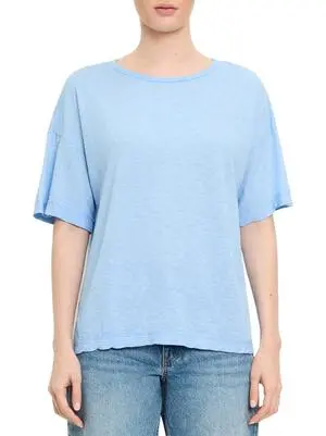 Michael Stars Tilda Oversized Cotton Crewneck T-shirt - Sky