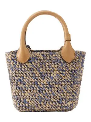 Helen Kaminski Ampara Crocheted Raffia Mini Tote - Blue