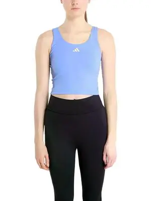 Adidas Studio All Me Cropped Tank Top - Blue