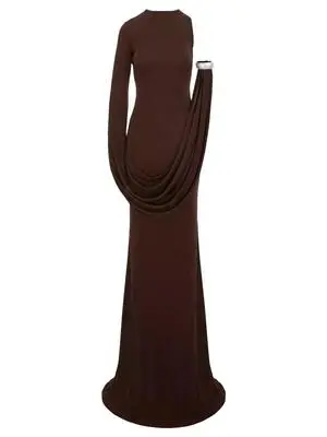 SEEN USERS Iconic Bracelet Draped Maxi Dress - Brown