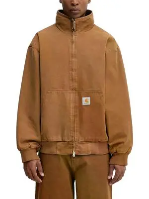 Carhartt Work In Progress Ravon Logo-patch Zip-up Jacket - Brown