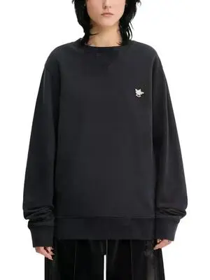CAFÉ KITSUNÉ Appliqué Sweatshirt - Black