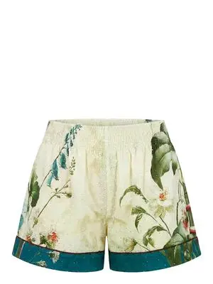 F.R.S FOR RESTLESS SLEEPERS Floral Broderie-anglaise Shorts - Neutrals