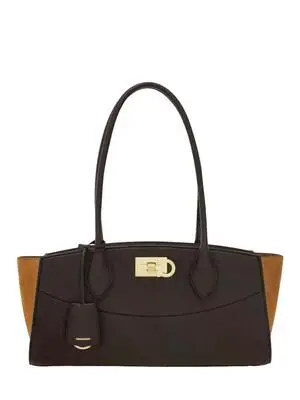FERRAGAMO Studio Soft Bag East West - Brown