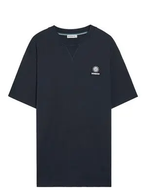 SANDBANKS Badge Appliquéd Cotton T-shirt - Navy