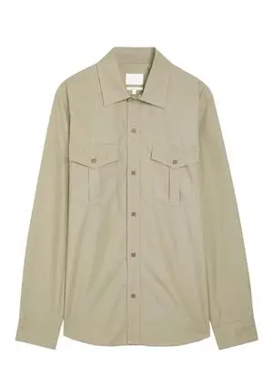 A.p.c. Warren Cotton-poplin Overshirt - Khaki