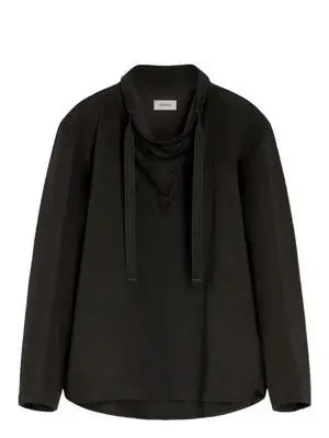 LEMAIRE High-neck Vareuse Top - Black
