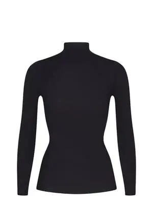 Nike X Skims Weightless Layers Mock-neck Long-sleeve Top - Obsidian