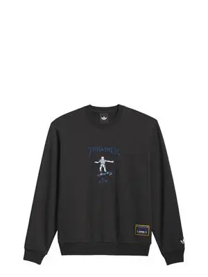 Adidas Argentina X Thrasher Crewneck Sweatshirt - Black
