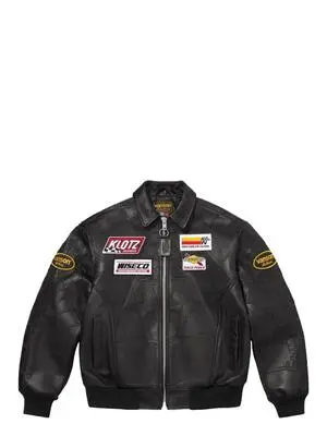 Supreme Supreme X Vanson Leathers SS26 Spider-Man Jacket Black