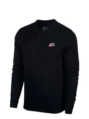 Nike Heritage Casual Round-necklong-sleevetee - Black