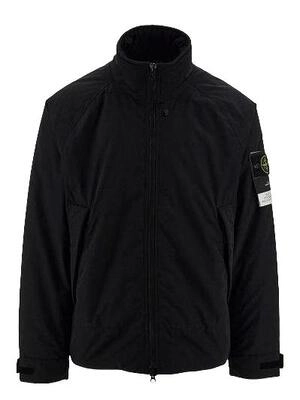 Stone Island Nylon Zip-up Jacket - Black