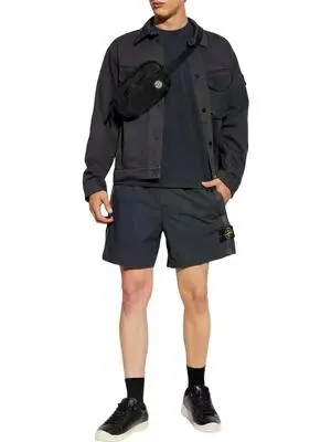 Stone Island Logo-patch Button-up Jacket - Grey