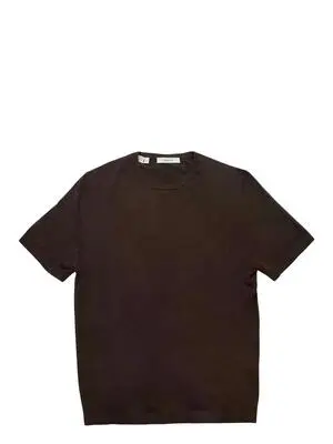 SELECTED Torino T-shirt - Brown