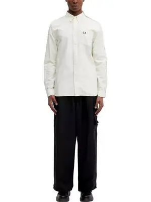 Fred Perry Logo-embroidered Shirt - Neutrals