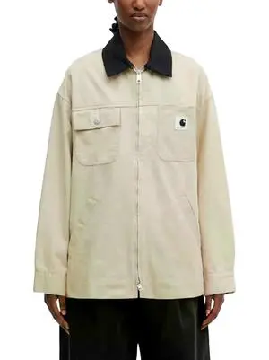 Carhartt Work In Progress Dana Logo-patch Zip-up Jacket - Neutrals