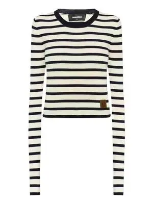 Dsquared2 Striped Wool Sweater - Neutrals