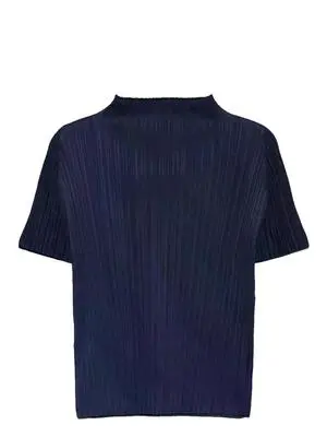 ISSEY MIYAKE Pleats Please Issey Miyake High-Neck Short-Sleeve T-Shirt