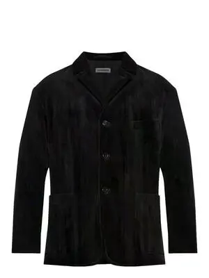 JIL SANDER Corduroy Button-up Blazer - Black