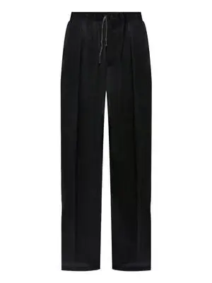 MAISON MARGIELA Satin Drawstring Trousers - Black