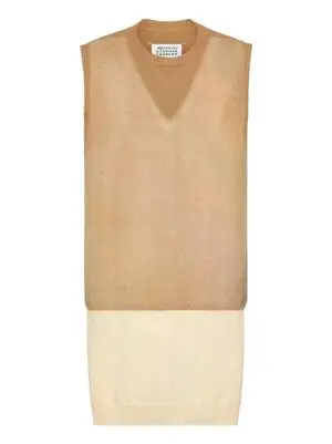 MAISON MARGIELA Beige Knitted Vest - Neutrals