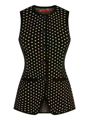 SIMONMILLER Del Mar Polka-dot Vest - Black