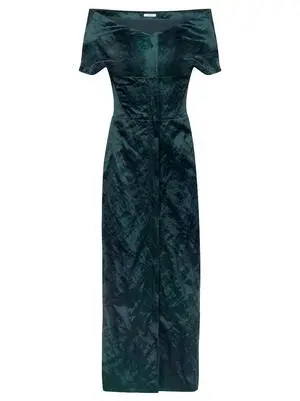 FFORME FFORME Kaley Crinkled-Finish Dress Green