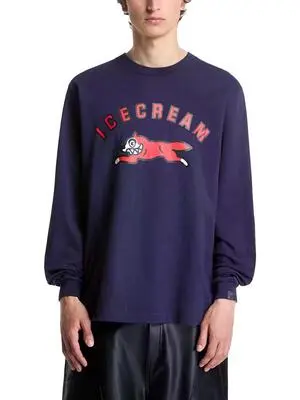 BILLIONAIRE BOYS CLUB - ICE CREAM Running Dog T-shirt - Blue