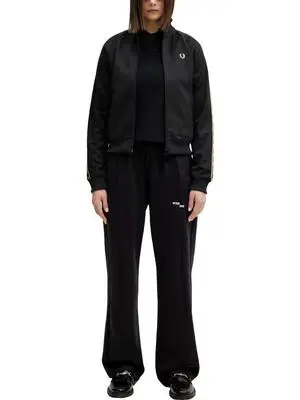 Fred Perry Embroidered Logo Zip-up Sweatshirt - Black