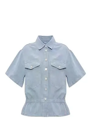 ALLSAINTS Elasticated Waist Short-sleeve Shirt - Blue
