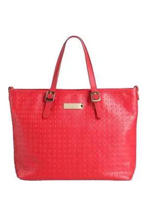 LAURA DI MAGGIO Textured Leather Shopper Bag - Red