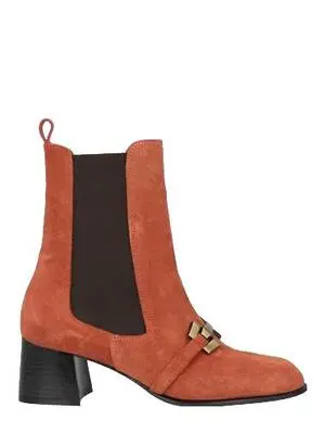 TOSCA BLU Suede Chelsea Ankle Boots With Embellished Detail - Red