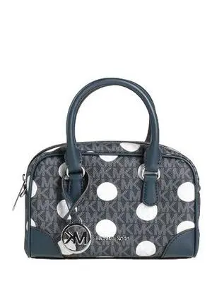 Michael Kors Polka Dot Monogram Bowler Bag - Blue