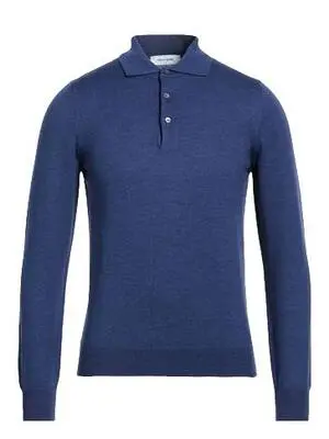 GRAN SASSO Virgin Wool Melange Knit Sweater - Blue