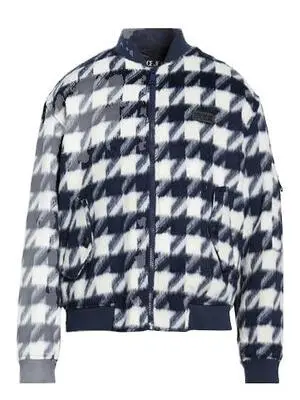 Versace Houndstooth Bomber Jacket - Blue